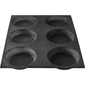 SILPAT Flexipan 6 Perfect Buns Mold - Black