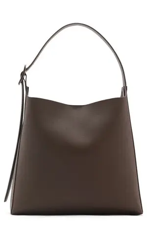Mango Buckled Faux Shopper Bag