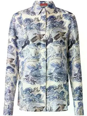 Altuzarra Chika Printed Shirt - Blue