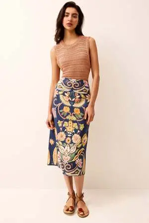 MARIE OLIVER Nev Knit Shell Top - Nectarine