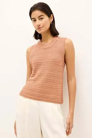 MARIE OLIVER Nev Knit Shell Top - Nectarine