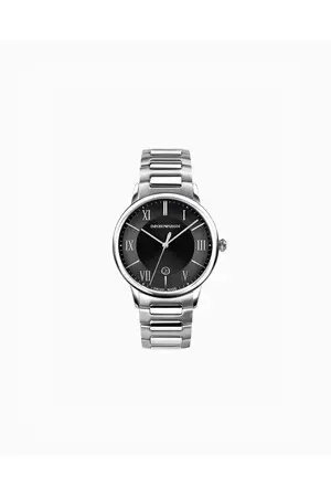 Emporio Armani Made Three-hand Date Stainless Steel Bracelet Watch - Red