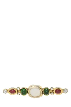 Chanel Gold-tone Gripoix Brooch - Multi