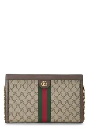 Gucci Gucci GG Supreme Canvas Ophidia Shoulder Bag Brown