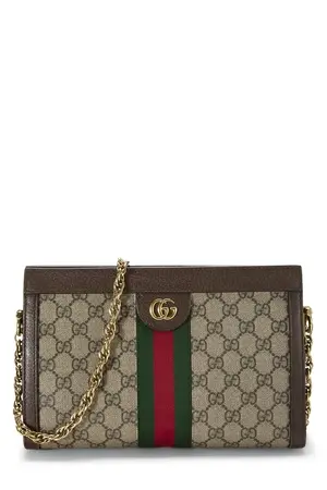 Gucci Gucci GG Supreme Canvas Ophidia Shoulder Bag Brown