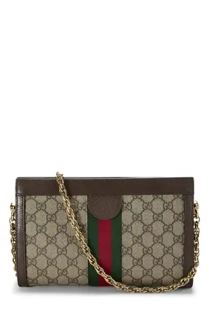 Gucci Gg Supreme Canvas Ophidia Shoulder Bag - Brown