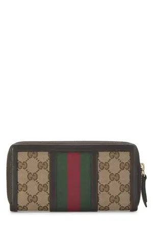 Gucci Original Gg Canvas Zip Around Wallet - Beige