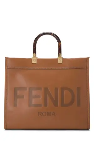 Fendi Calfskin Sunshine Shopper - Brown