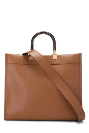 Fendi Calfskin Sunshine Shopper - Brown