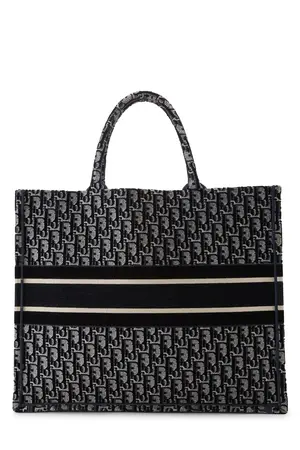 Dior Velvet Book Tote - Navy