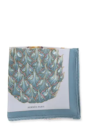 Hermès Multicolor 'index Bromeliaceae' Silk Scarf 90