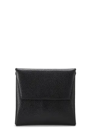 Hermès Epsom Bastia Coin Holder - Black