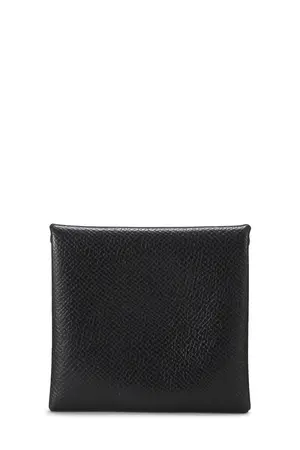 Hermès Epsom Bastia Coin Holder - Black