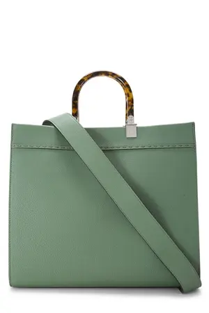 Fendi Calfskin Sunshine Shopper - Green