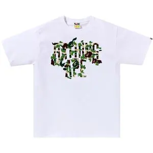 A BATHING APE Abc Camo Rebuild Nyc Logo Tee /green - White
