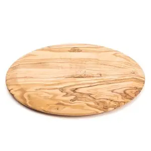 BERARD Olivewood Handcrafted 9-inch Round Cutting Board - Brown
