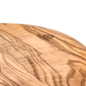 BERARD Olivewood Handcrafted 9-inch Round Cutting Board
