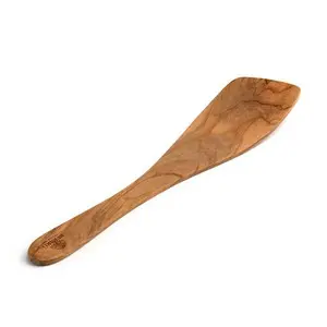 BERARD Handcrafted Olive Wood 13 Inch Curved Spatula - Brown