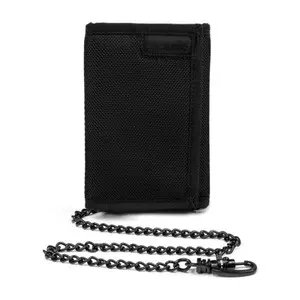 PACSAFE Rfidsafe Z50 Trifold Wallet With Metal Chain - Black