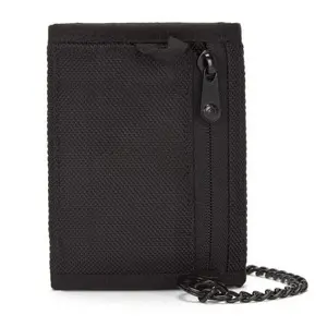 PACSAFE Rfidsafe Z50 Trifold Wallet With Metal Chain - Black