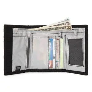 PACSAFE Rfidsafe Z50 Trifold Wallet With Metal Chain - Black