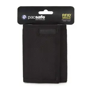 PACSAFE Rfidsafe Z50 Trifold Wallet With Metal Chain - Black