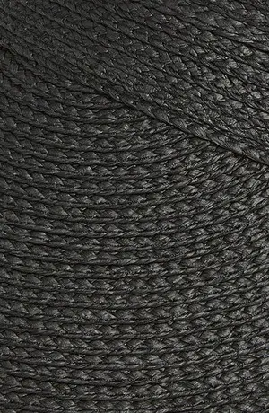 Nordstrom Adjustable Woven Straw Visor - Black