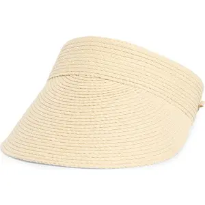 Nordstrom Adjustable Woven Straw Visor - Natural