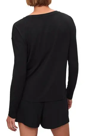 Eberjey Gisele Stretch Modal Pajama Top - Blackdnu