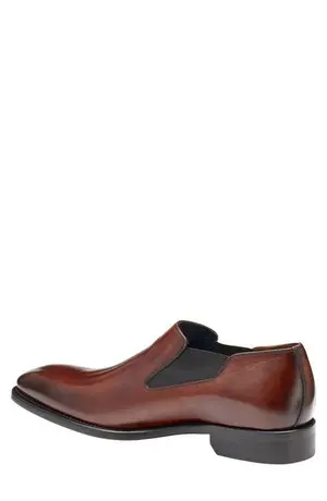 Johnston & Murphy Collection Larson Loafer - Mahogany Italian Calfskin