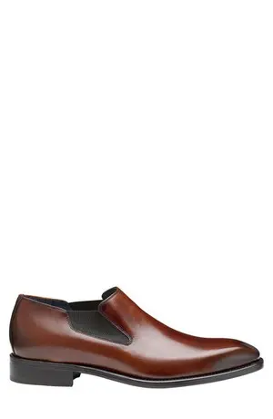 Johnston & Murphy Collection Larson Loafer - Mahogany Italian Calfskin