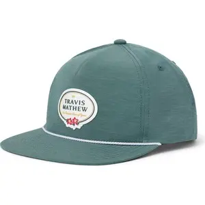 Travis Mathew TravisMathew Patron Badge Baseball Cap Silver Pine