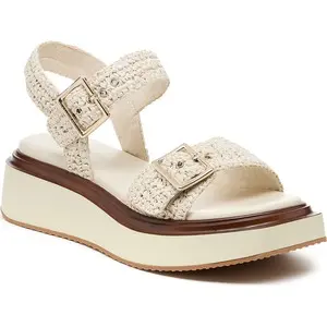 KELSI DAGGER BROOKLYN Suri Platform Raffia Sandals