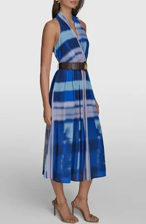 Donna Karan New York Tie Dye Sleeveless Midi Dress