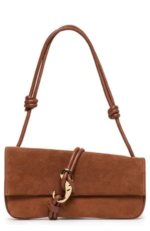Dolce Vita Alice Suede Shoulder Bag - Saddle