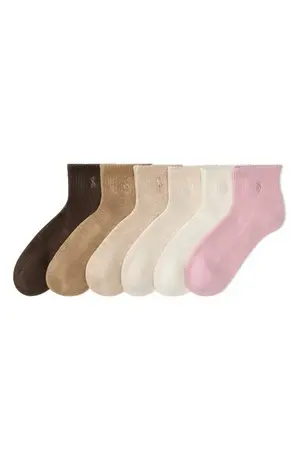 Polo Ralph Lauren 6-pack Ankle Socks - Sftpk
