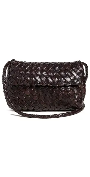 LOEFFLER RANDALL Vinnie Mini Woven Crossbody Bag - Chocolate