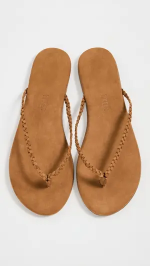 Tkees Lily Braid Flip Flops - Camel
