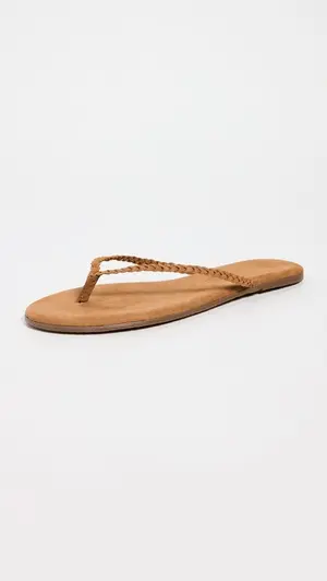 Tkees Lily Braid Flip Flops - Camel