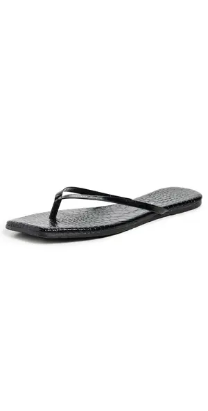 Tkees Square Toe Lily Flip Flops - Sable Croc