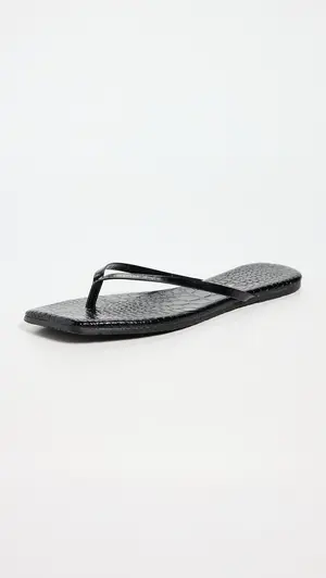 Tkees Square Toe Lily Flip Flops - Sable Croc