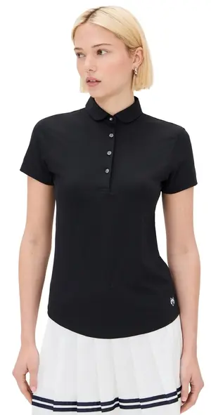Greyson Scarlett Polo Shirt With Partial Button Placket And Logo Patch - Shepherd