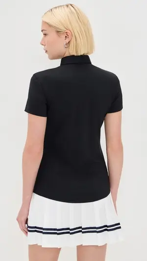 Greyson Scarlett Polo Shirt With Partial Button Placket And Logo Patch - Shepherd