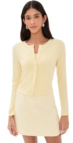 LE BOP Eloise Cardigan - Butter Yellow
