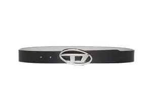 DIESEL B-1dr Reversible Leather Belt - Black/white
