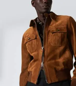 TOM FORD Suede Blouson - Brown