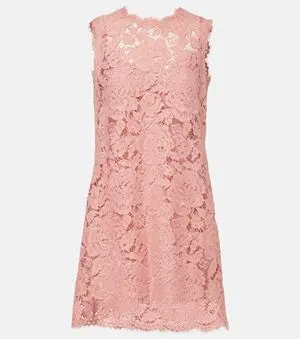 Dolce & Gabbana Lace Mini Dress - Pink