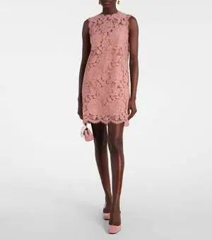 Dolce & Gabbana Lace Mini Dress - Pink