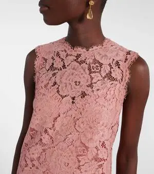 Dolce & Gabbana Lace Mini Dress - Pink
