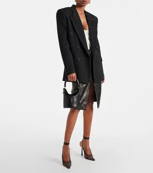 Saint Laurent Gaby Leather Bucket Bag - Black
